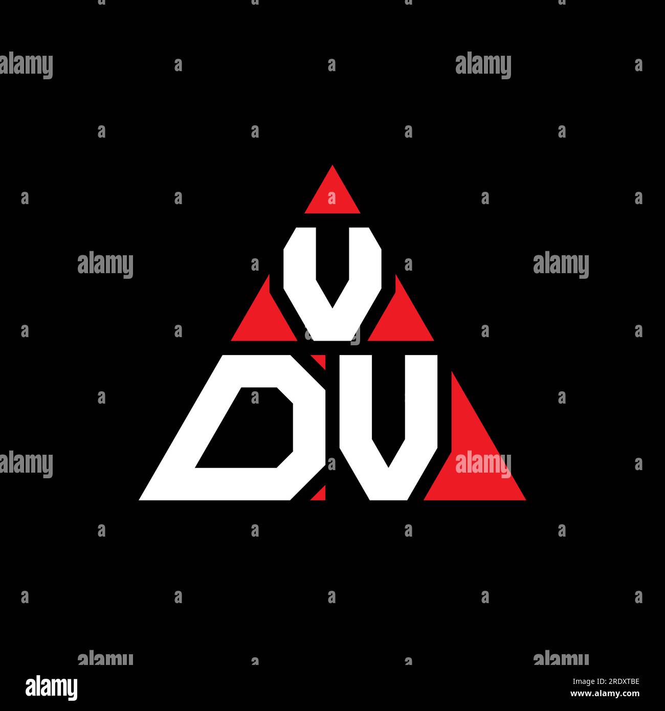 VDV triangle letter logo design with triangle shape. VDV triangle logo ...