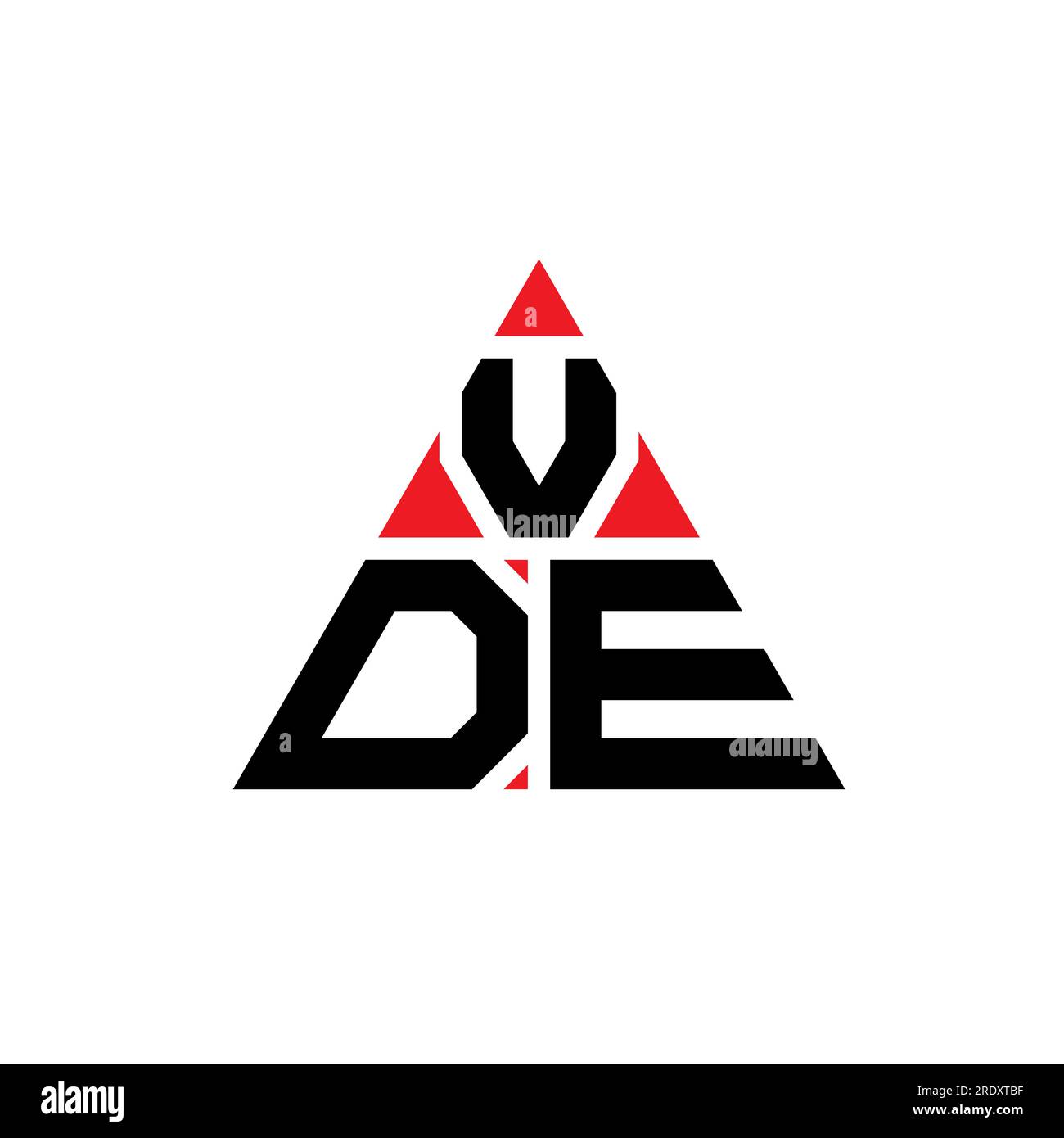 VDE triangle letter logo design with triangle shape. VDE triangle logo ...