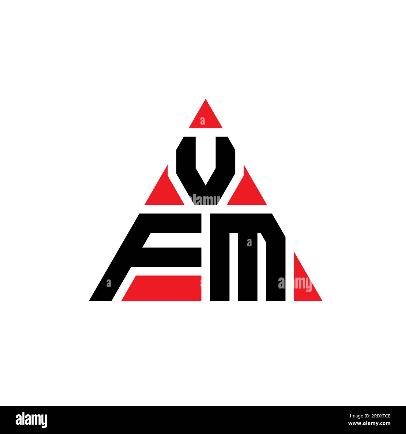 VFM triangle letter logo design with triangle shape. VFM triangle logo ...