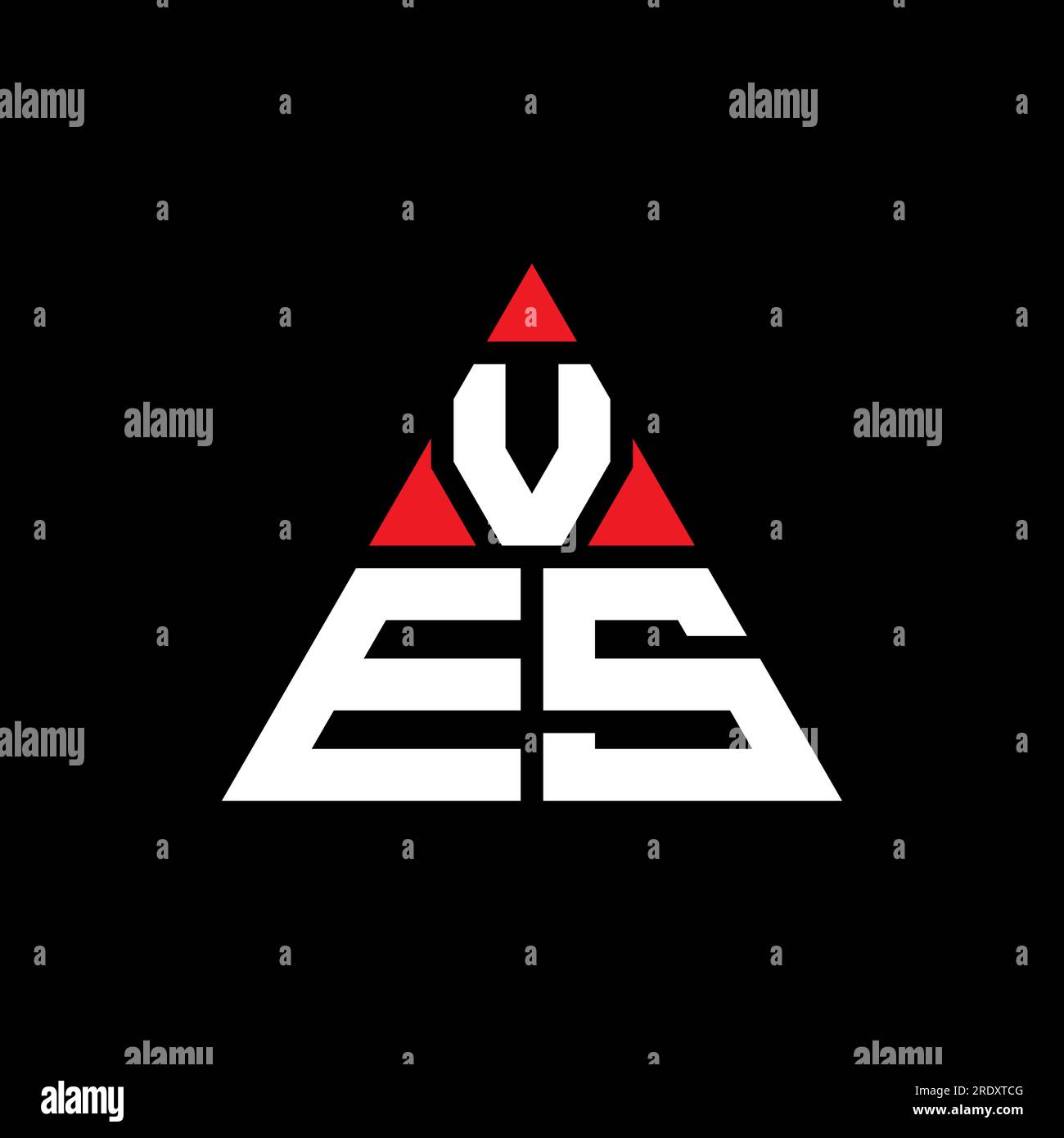 VES triangle letter logo design with triangle shape. VES triangle logo ...