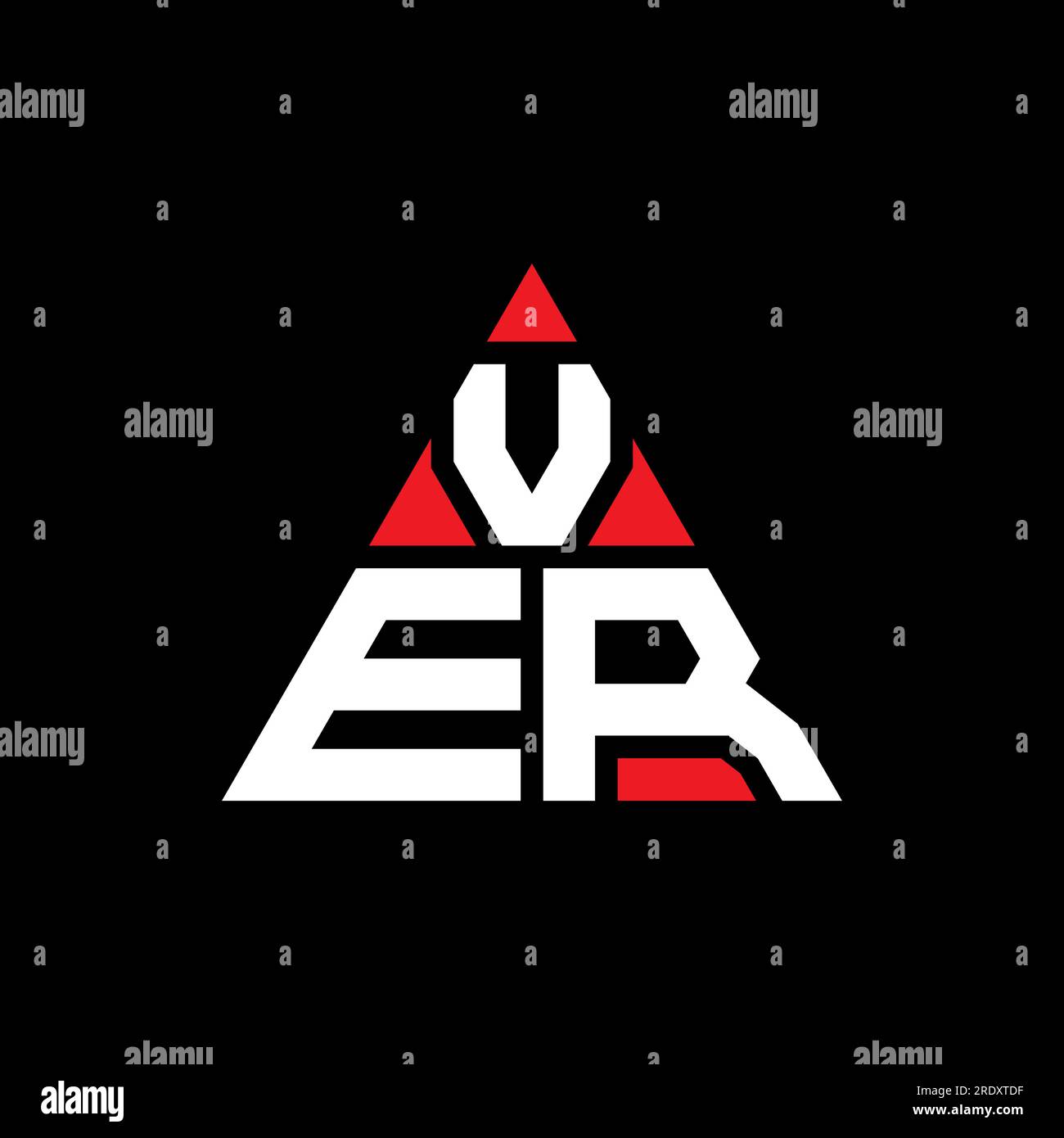 VER triangle letter logo design with triangle shape. VER triangle logo ...