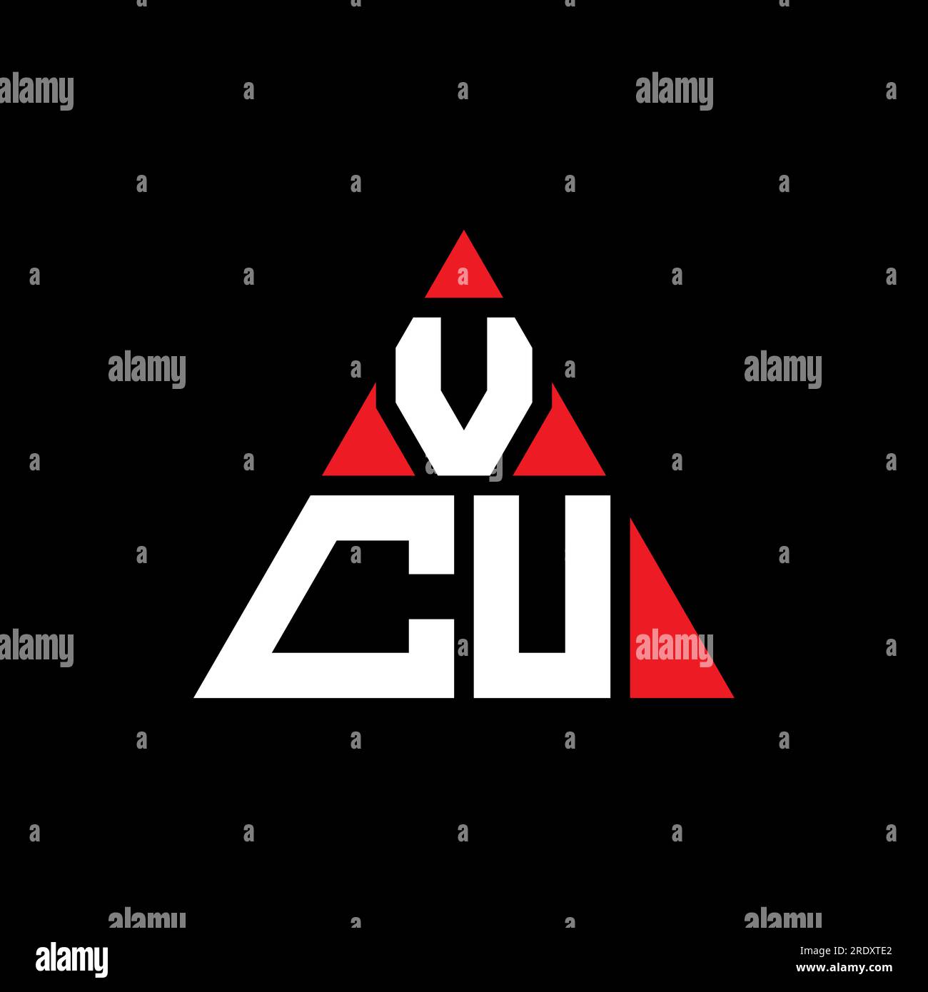 VCU triangle letter logo design with triangle shape. VCU triangle logo ...