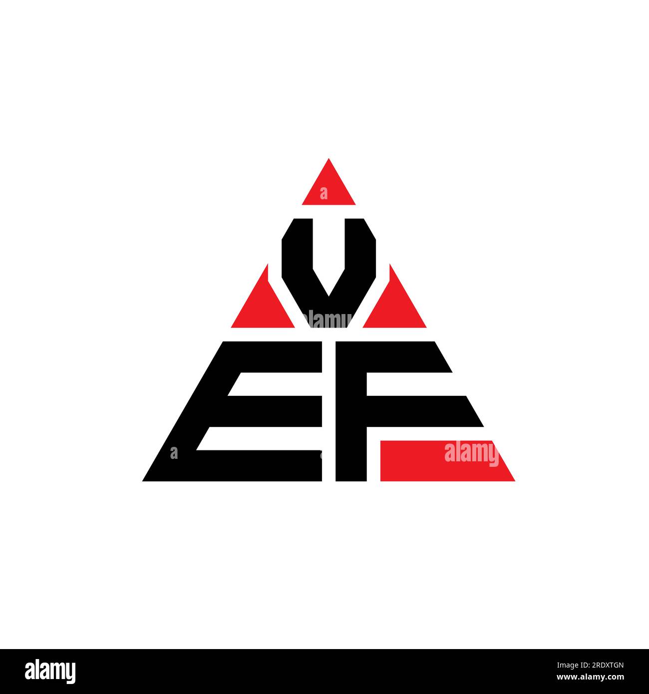 VEF triangle letter logo design with triangle shape. VEF triangle logo ...