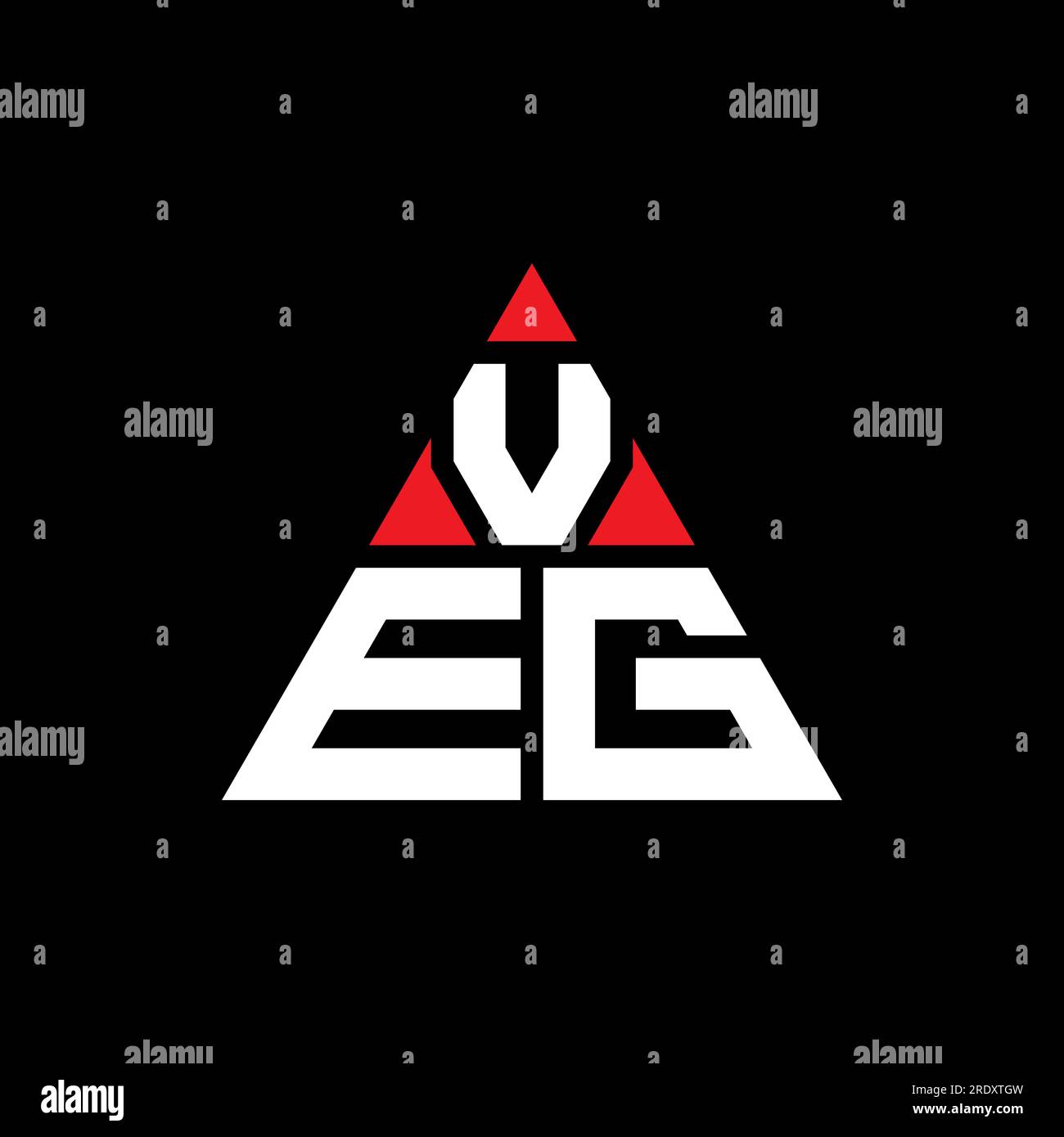 VEG triangle letter logo design with triangle shape. VEG triangle logo ...