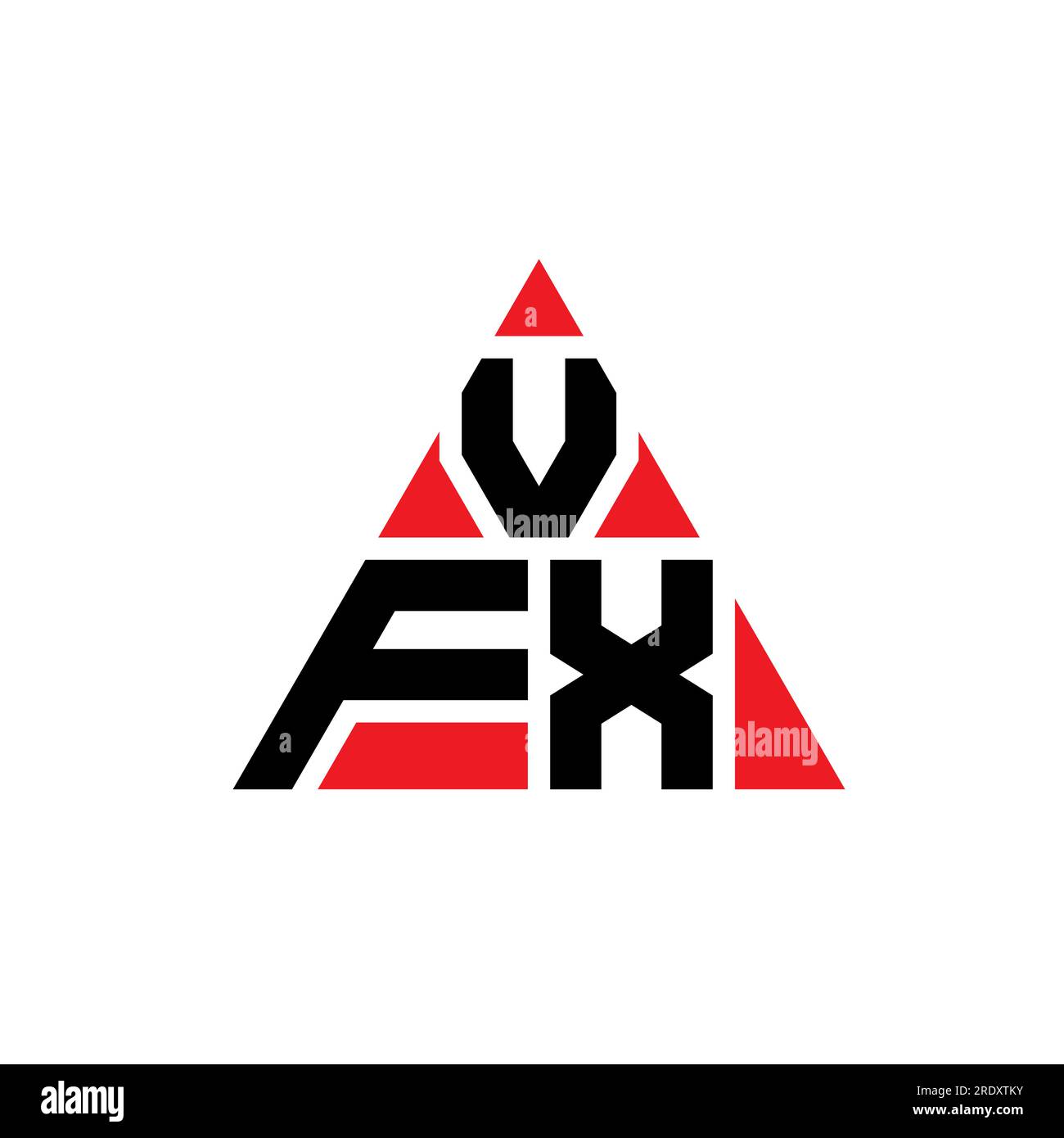 VFX triangle letter logo design with triangle shape. VFX triangle logo ...