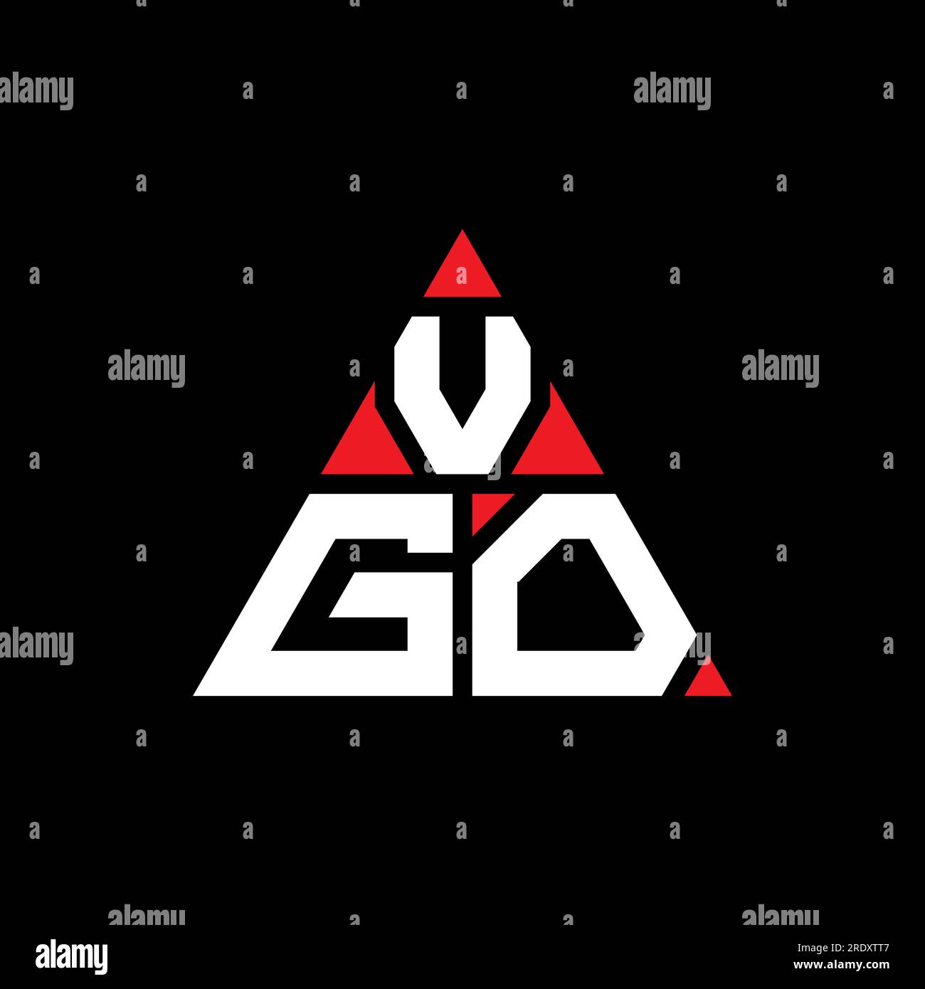 VGO triangle letter logo design with triangle shape. VGO triangle logo ...