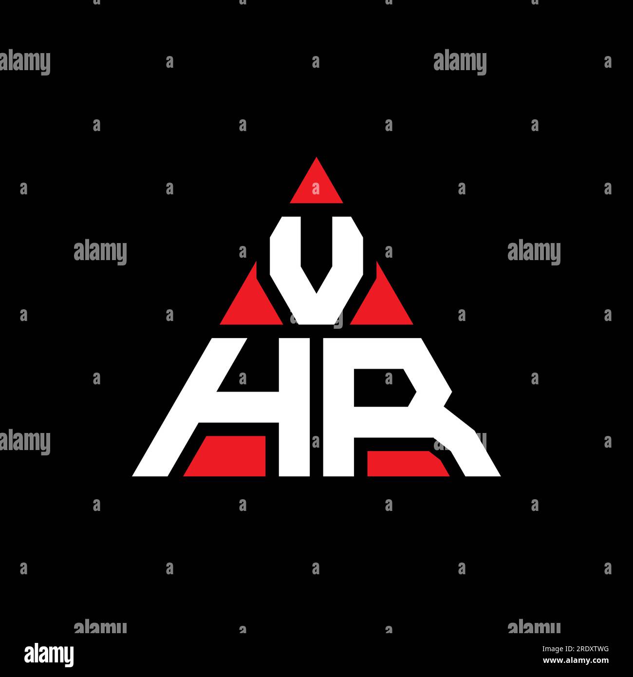 VHR triangle letter logo design with triangle shape. VHR triangle logo ...
