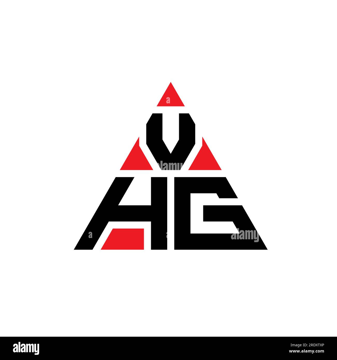 VHG triangle letter logo design with triangle shape. VHG triangle logo ...