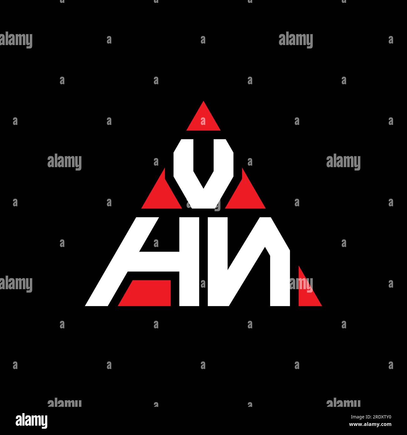 VHN triangle letter logo design with triangle shape. VHN triangle logo ...