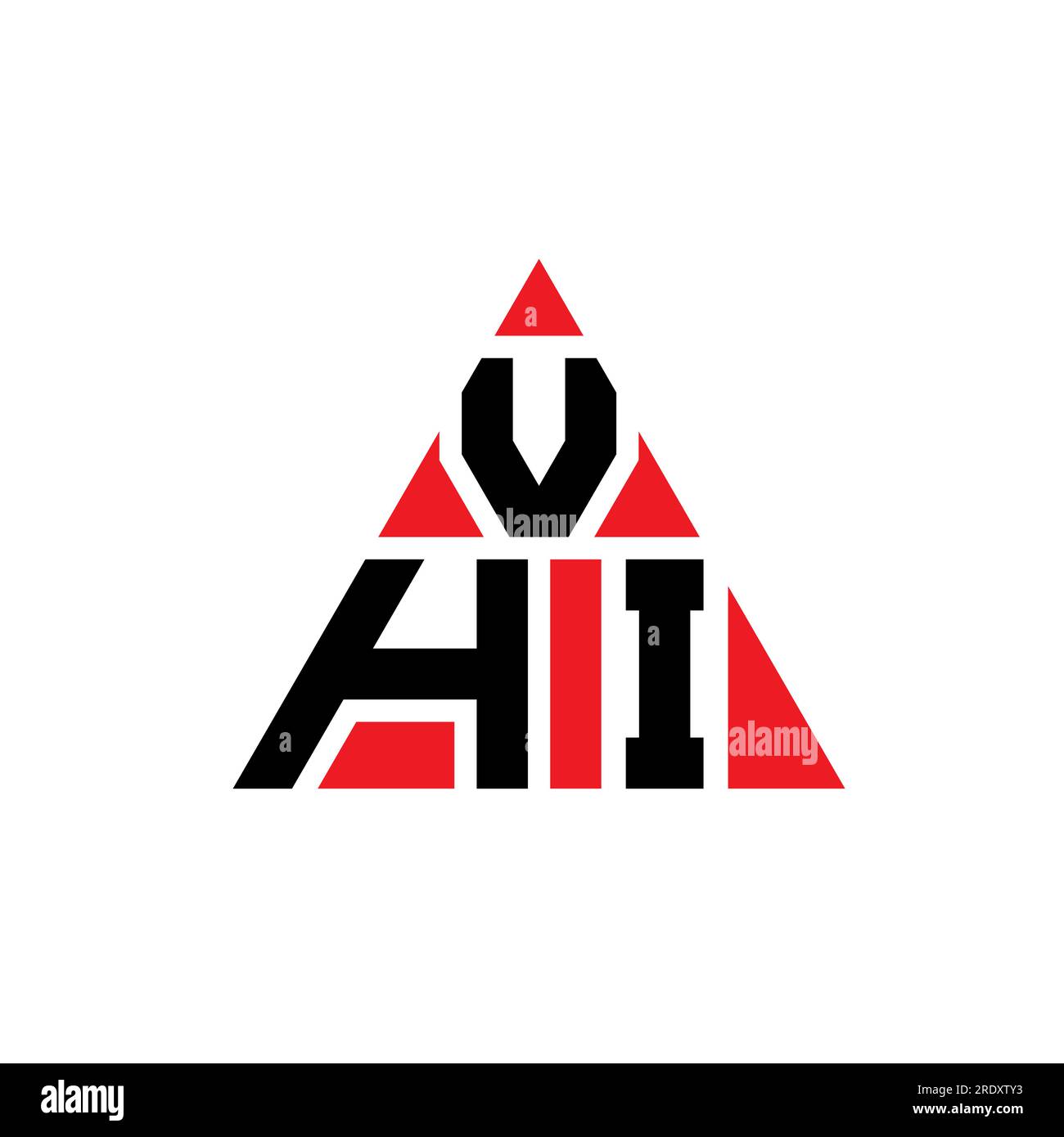 VHI triangle letter logo design with triangle shape. VHI triangle logo ...