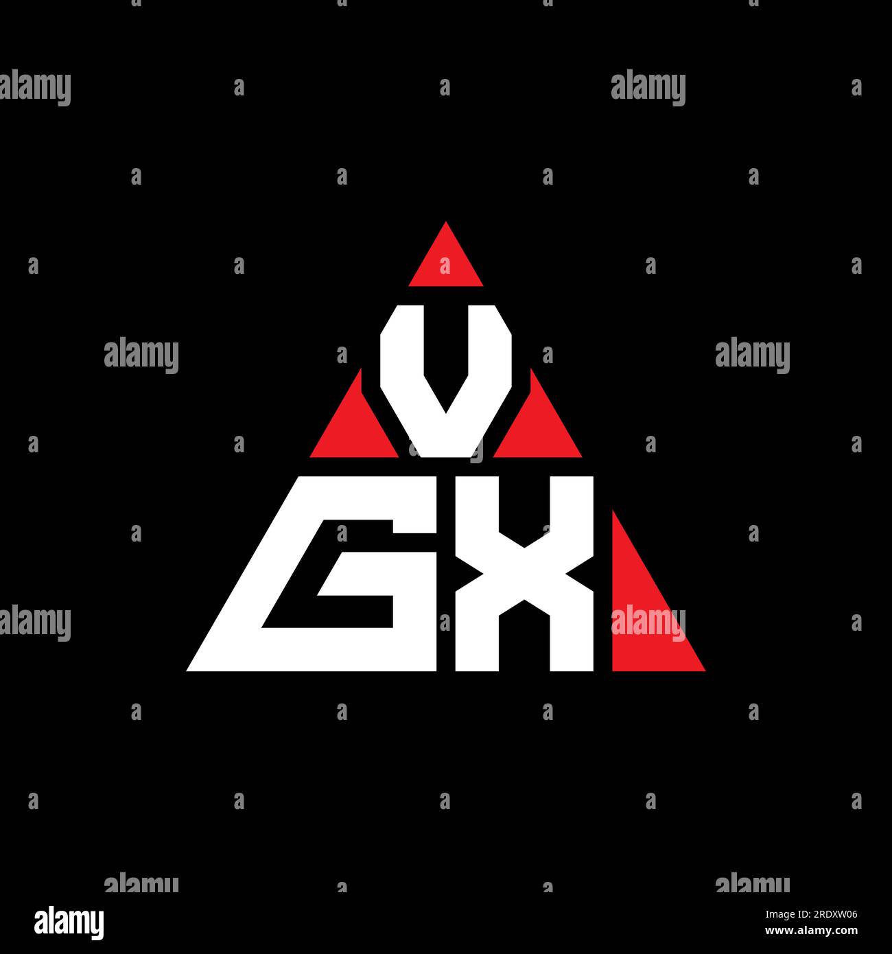 VGX triangle letter logo design with triangle shape. VGX triangle logo ...