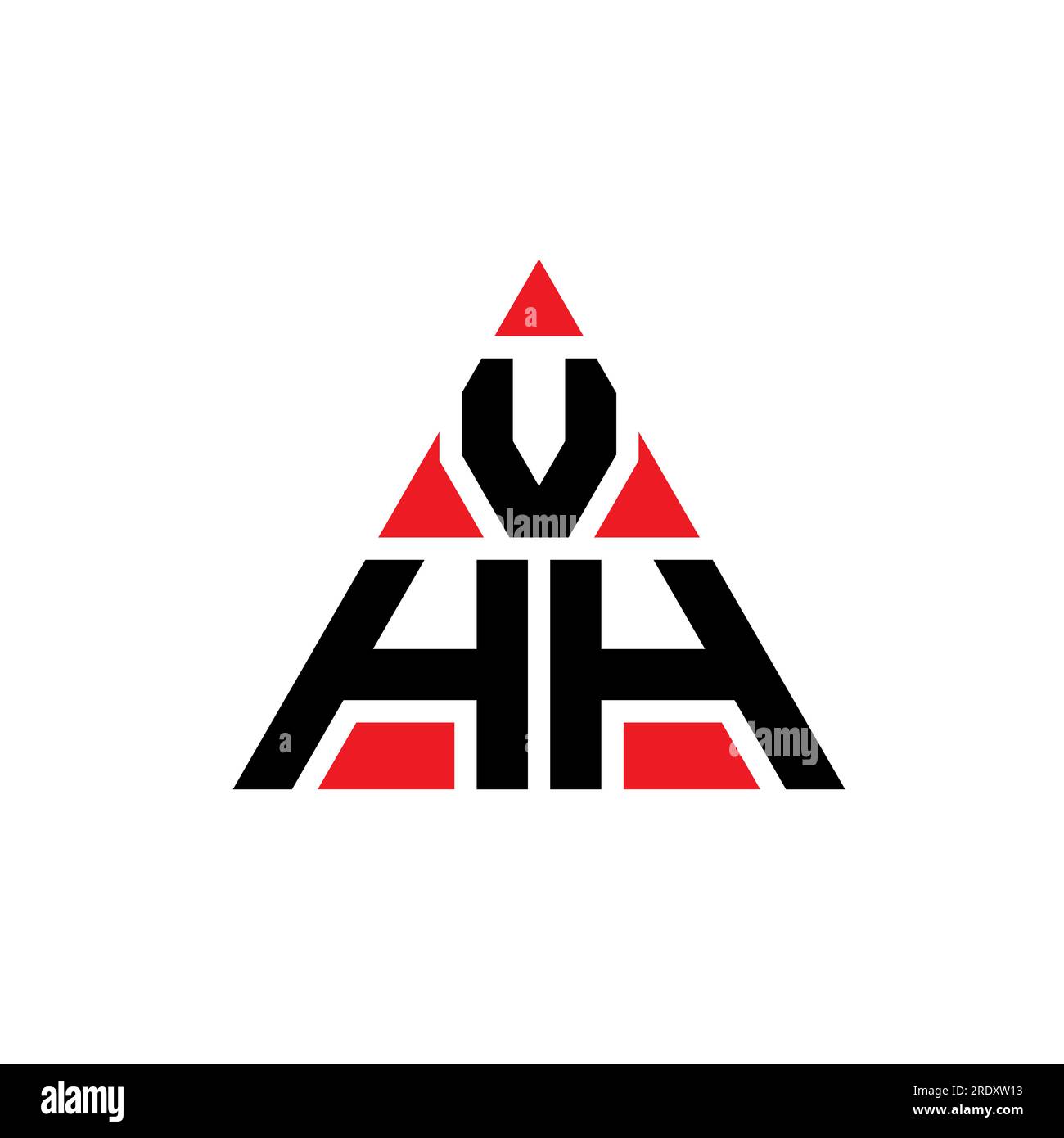 VHH triangle letter logo design with triangle shape. VHH triangle logo ...
