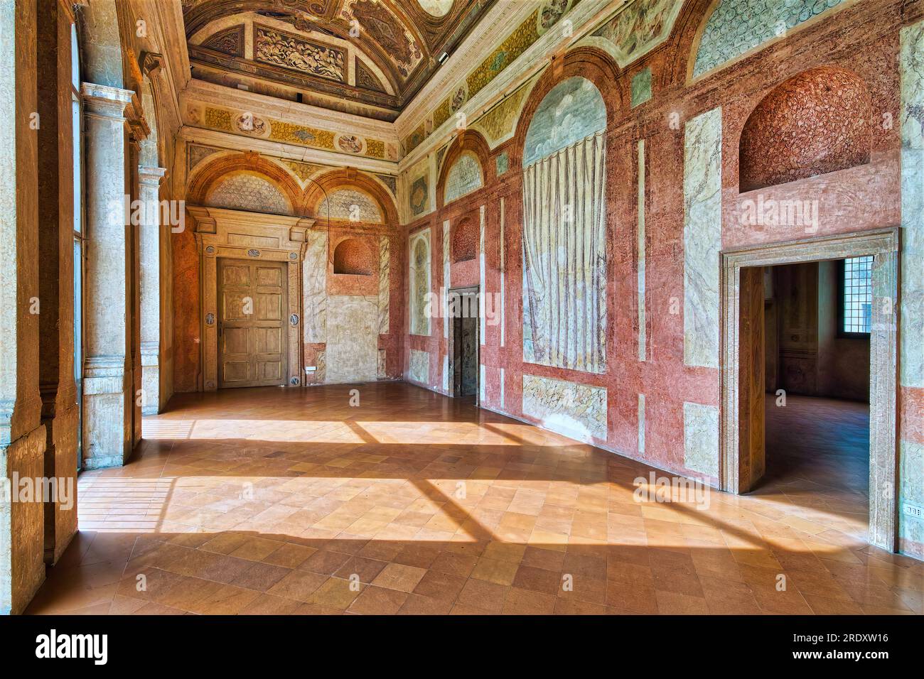 Ducal Palace in Mantua, Italy. Tasso's Lodge is in the apartment where ...