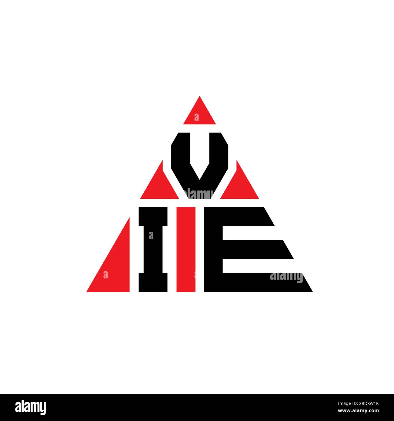 VIE triangle letter logo design with triangle shape. VIE triangle logo ...