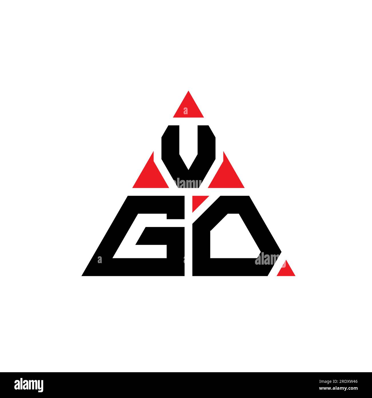VGO triangle letter logo design with triangle shape. VGO triangle logo ...