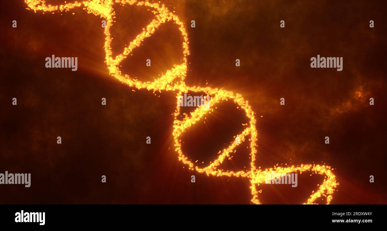 Abstract yellow glowing energy spiral dna scientific futuristic high ...