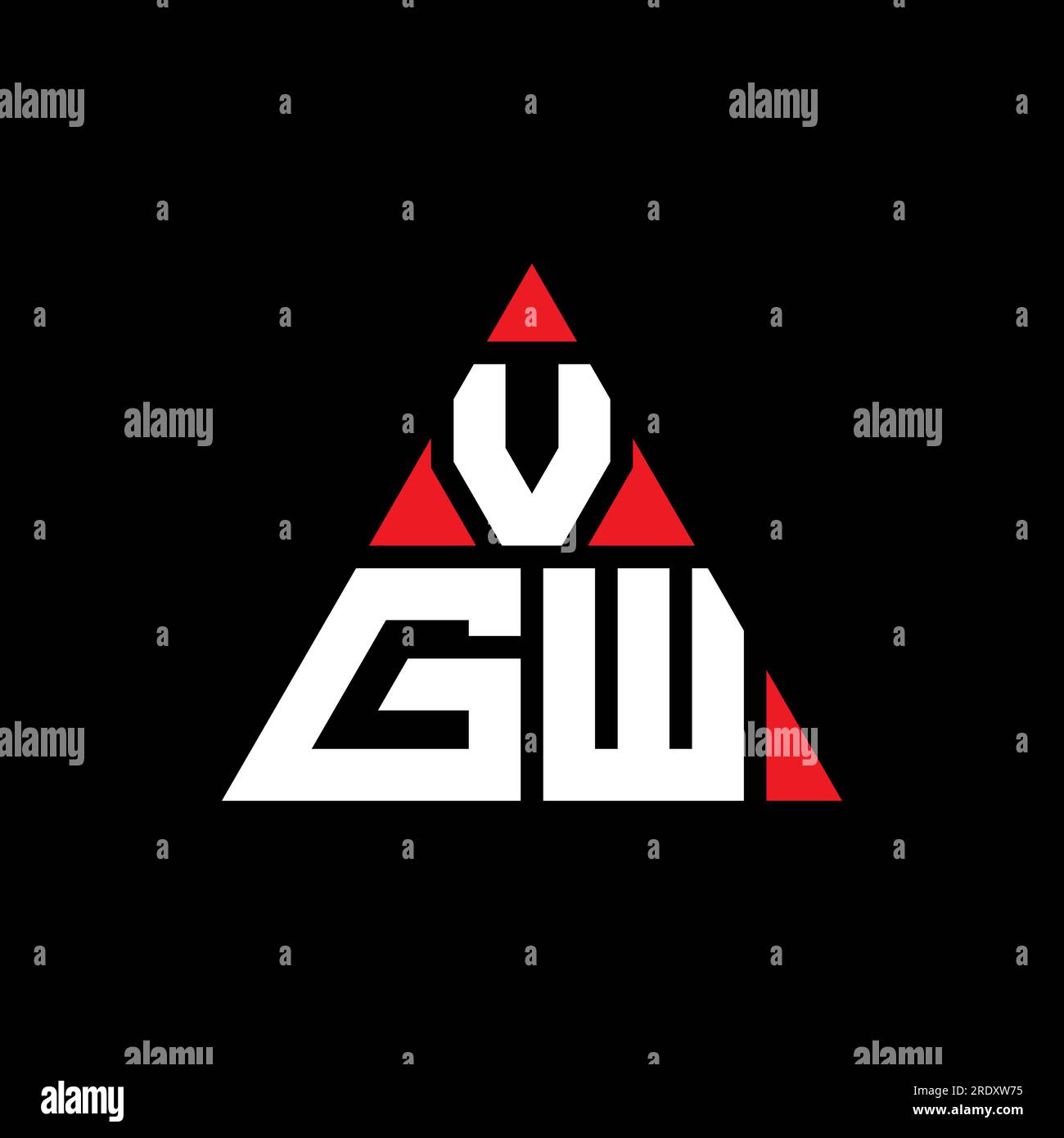 VGW triangle letter logo design with triangle shape. VGW triangle logo ...