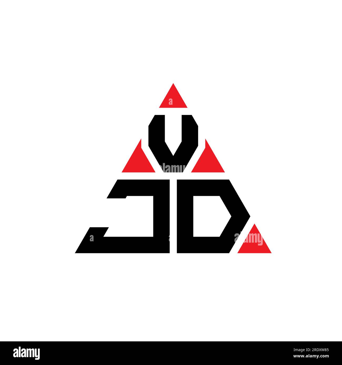 VJD triangle letter logo design with triangle shape. VJD triangle logo ...