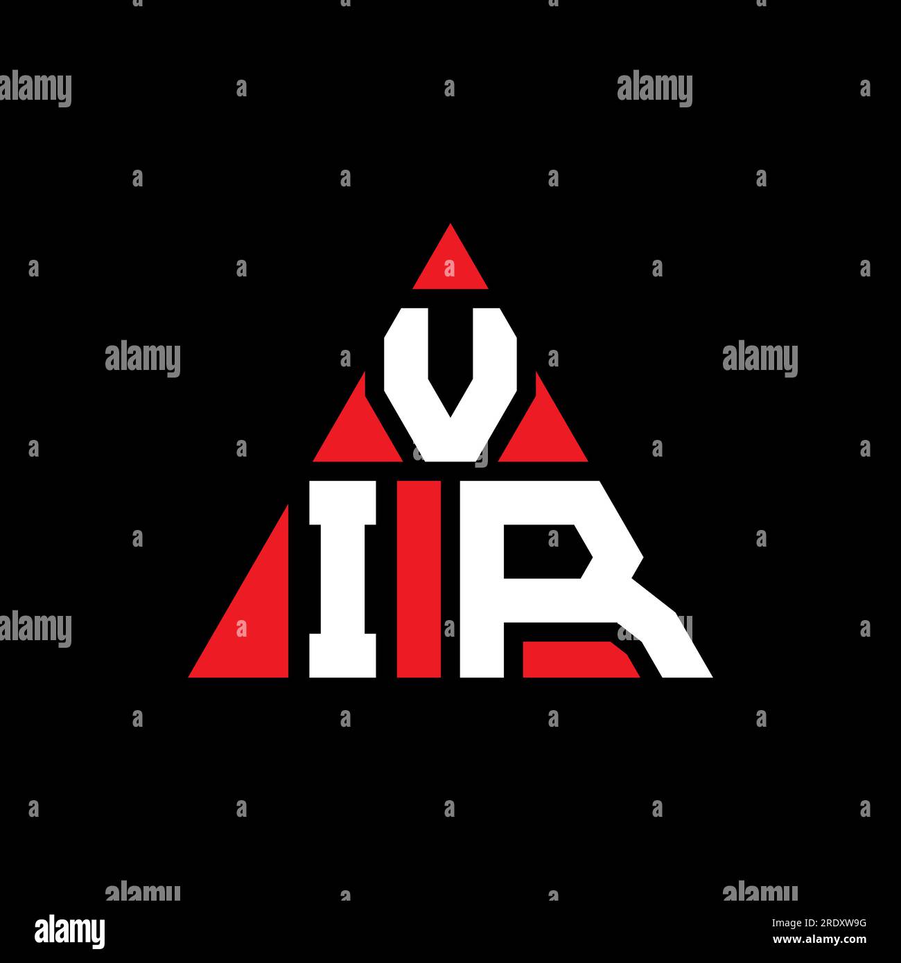 VIR triangle letter logo design with triangle shape. VIR triangle logo ...