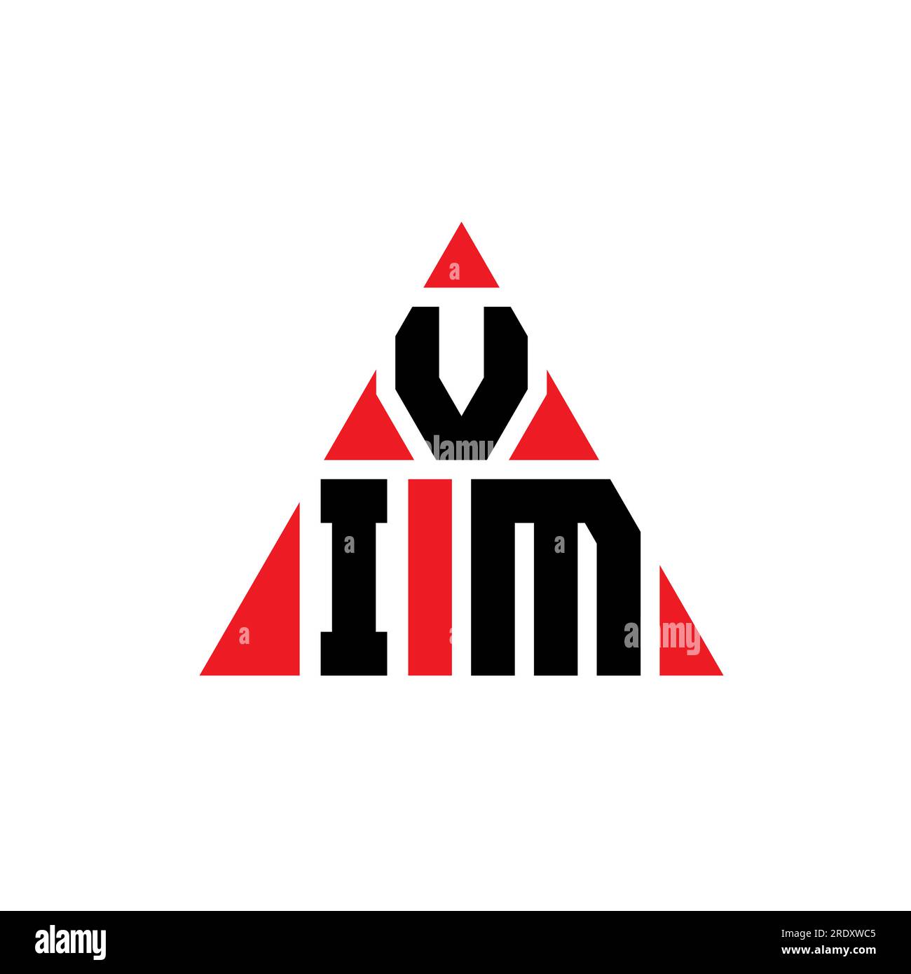 VIM triangle letter logo design with triangle shape. VIM triangle logo ...
