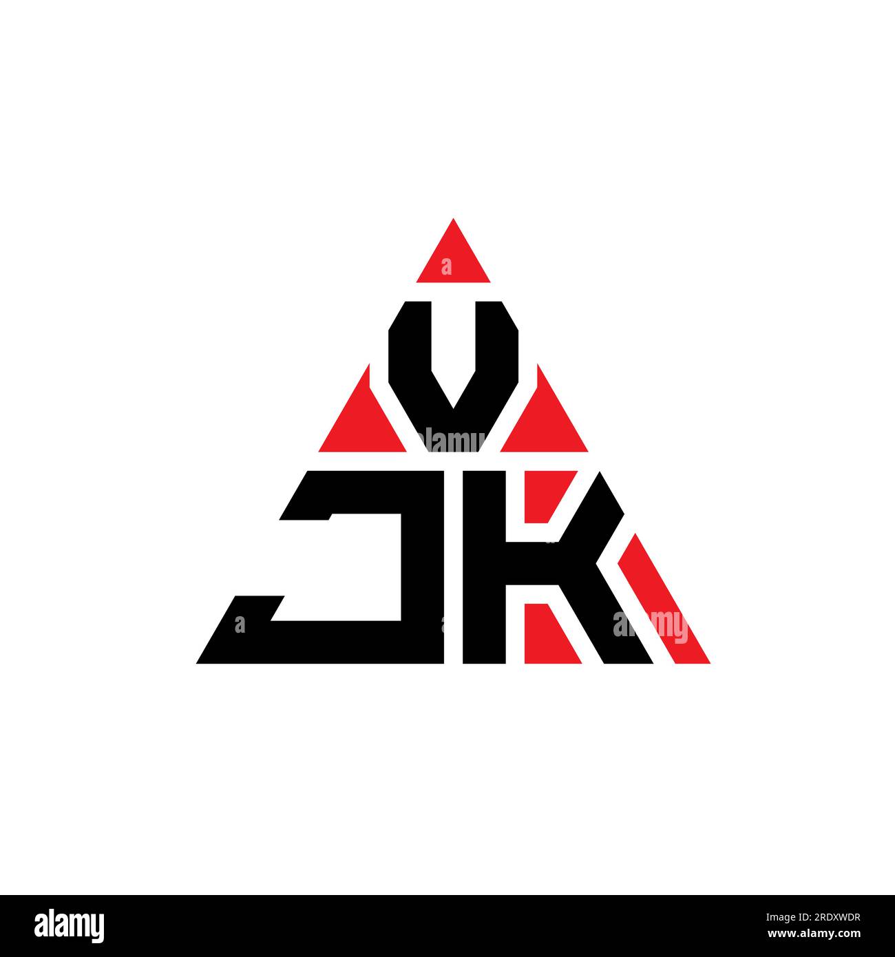 VJK triangle letter logo design with triangle shape. VJK triangle logo ...