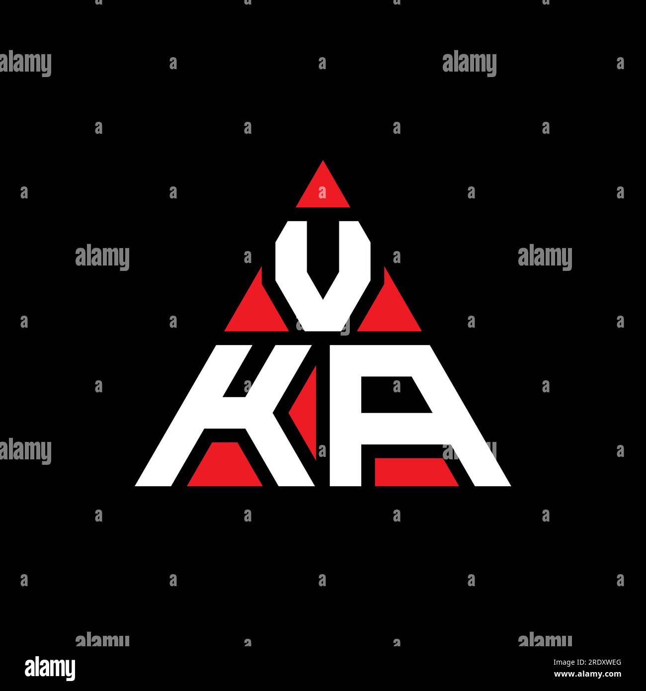 VKA triangle letter logo design with triangle shape. VKA triangle logo ...