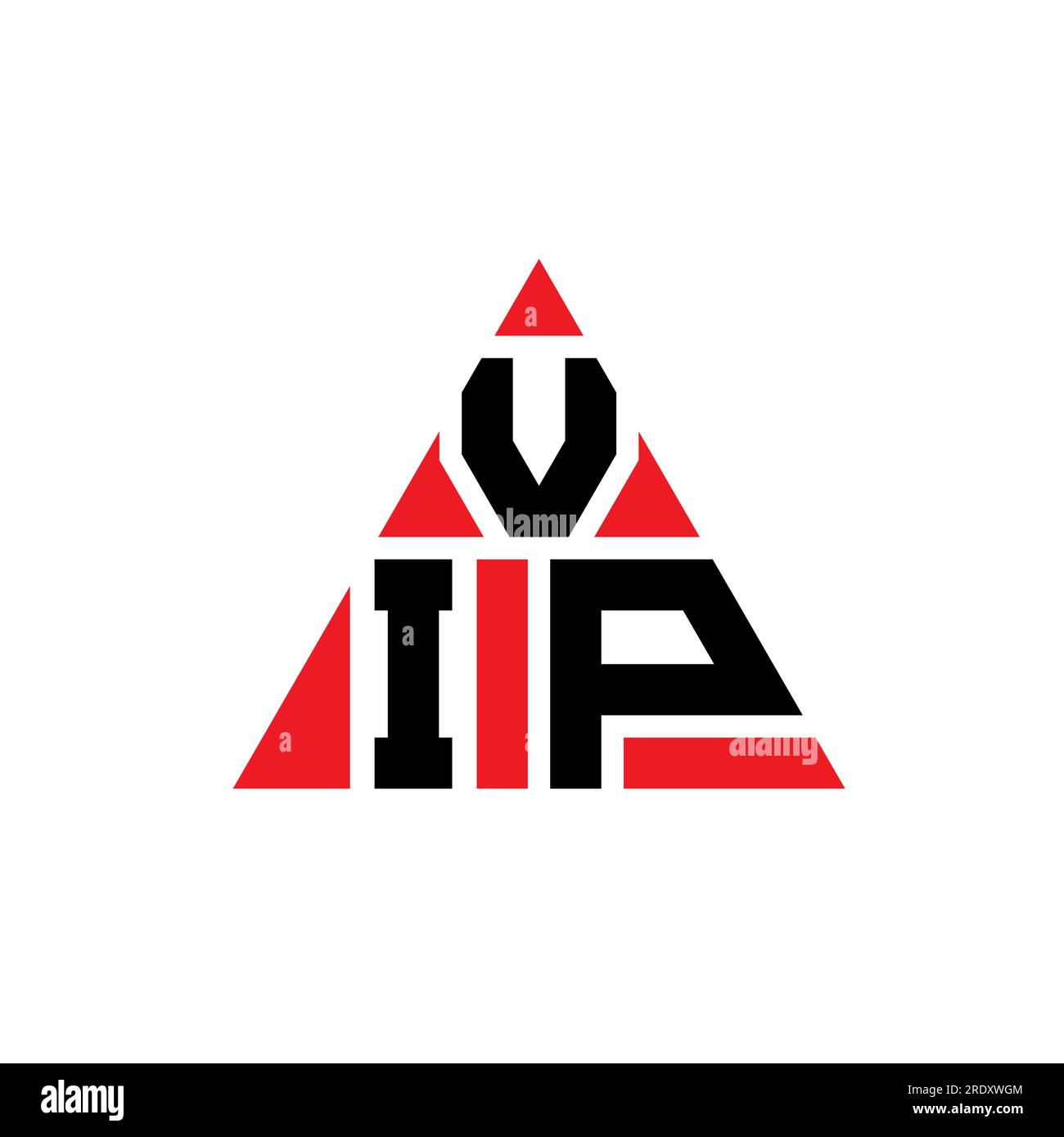 VIP triangle letter logo design with triangle shape. VIP triangle logo ...