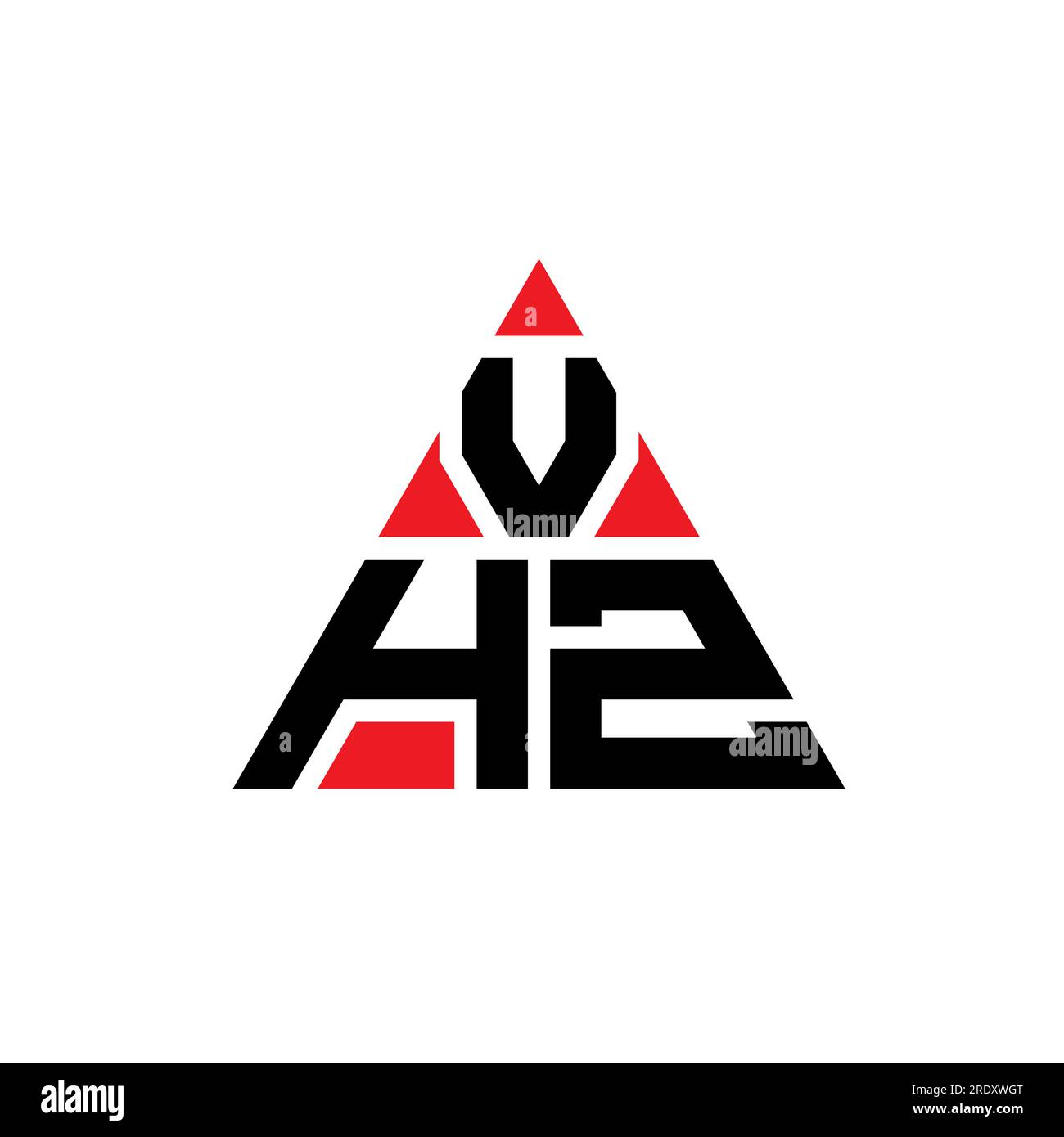 VHZ triangle letter logo design with triangle shape. VHZ triangle logo ...