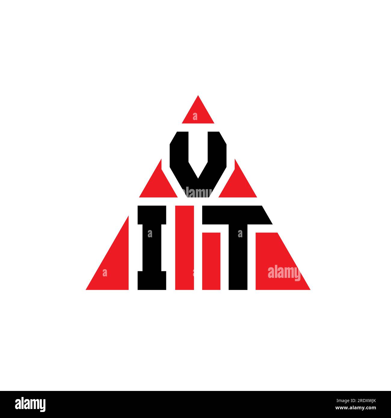 VIT triangle letter logo design with triangle shape. VIT triangle logo ...