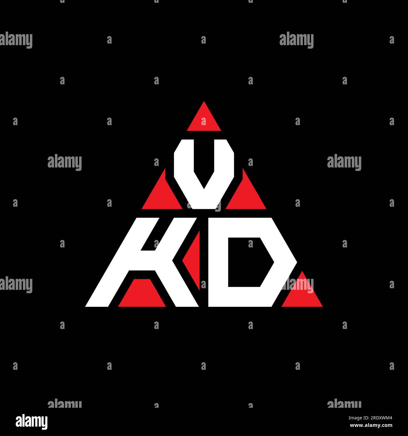 VKD triangle letter logo design with triangle shape. VKD triangle logo ...