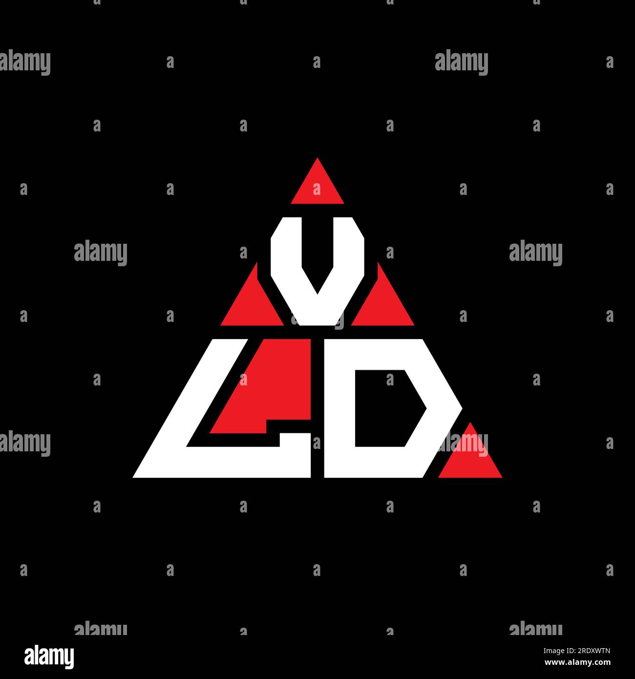 VLD triangle letter logo design with triangle shape. VLD triangle logo ...