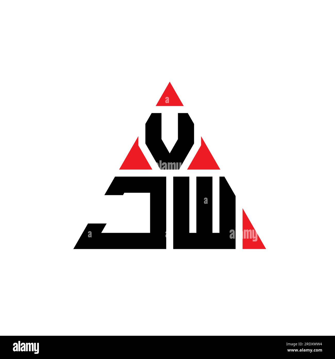 VJW triangle letter logo design with triangle shape. VJW triangle logo ...