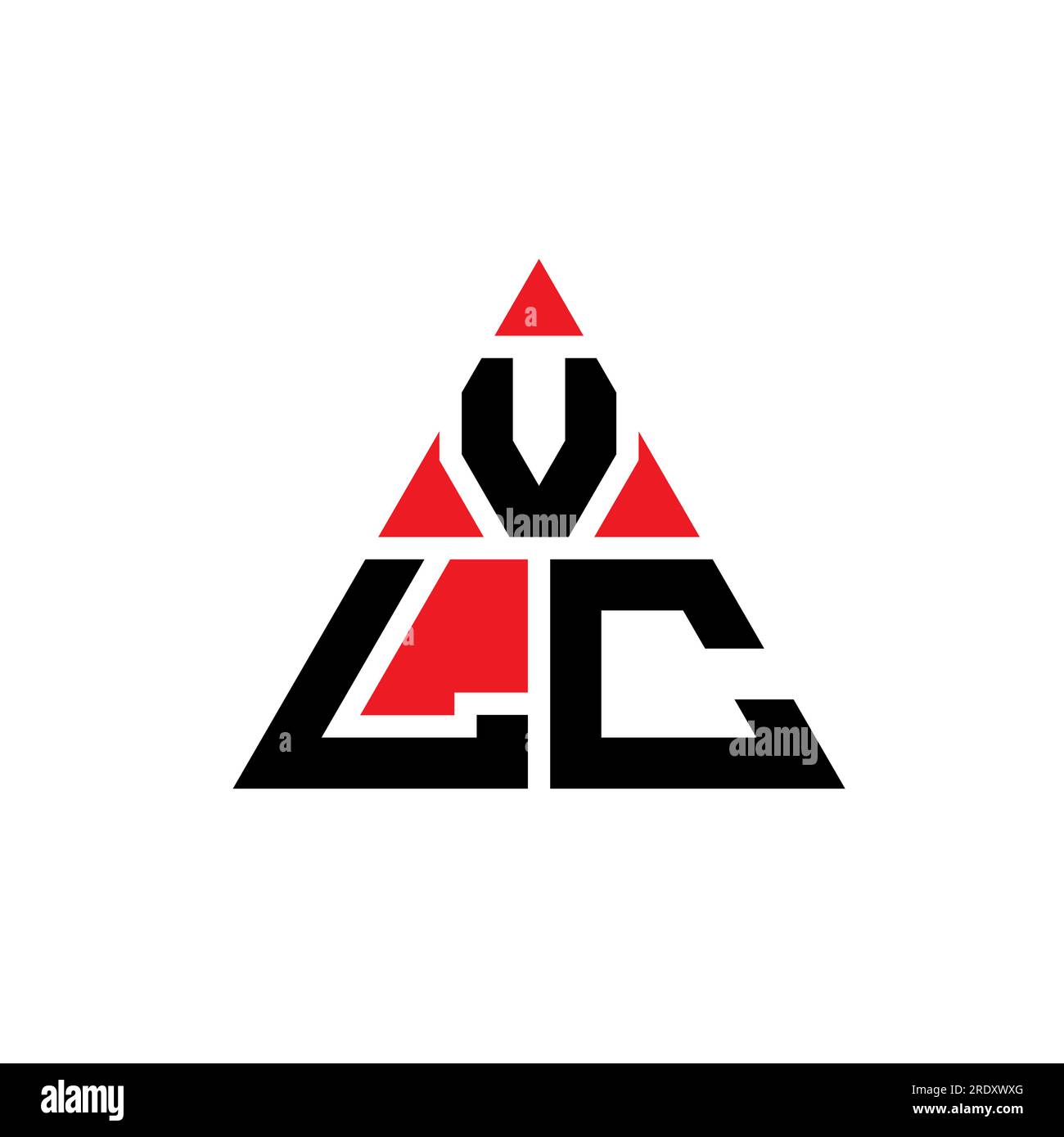 VLC triangle letter logo design with triangle shape. VLC triangle logo ...