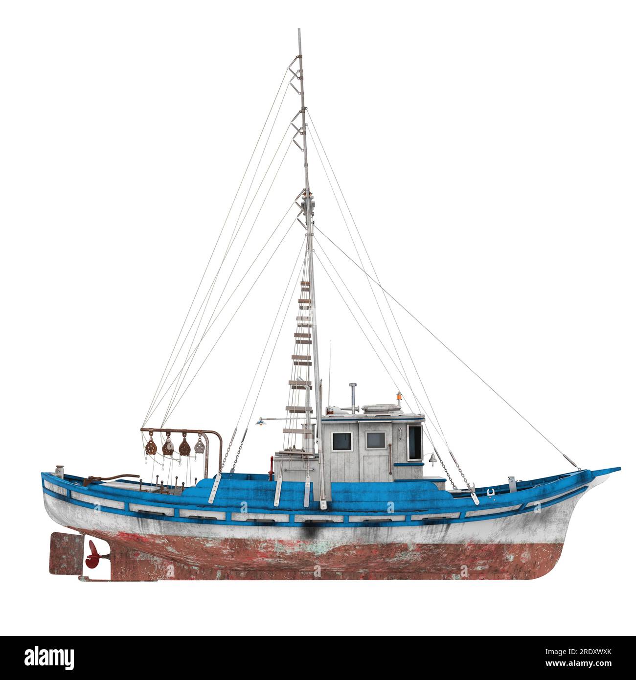 Fishing Ship Isolated Stock Photo - Alamy