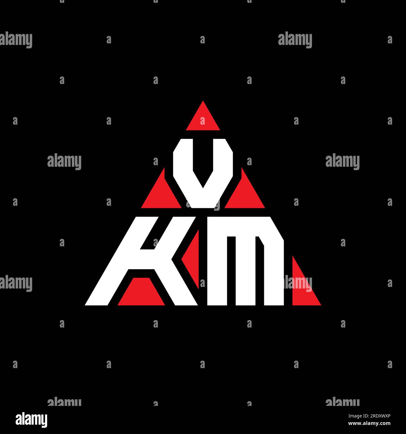 VKM triangle letter logo design with triangle shape. VKM triangle logo ...