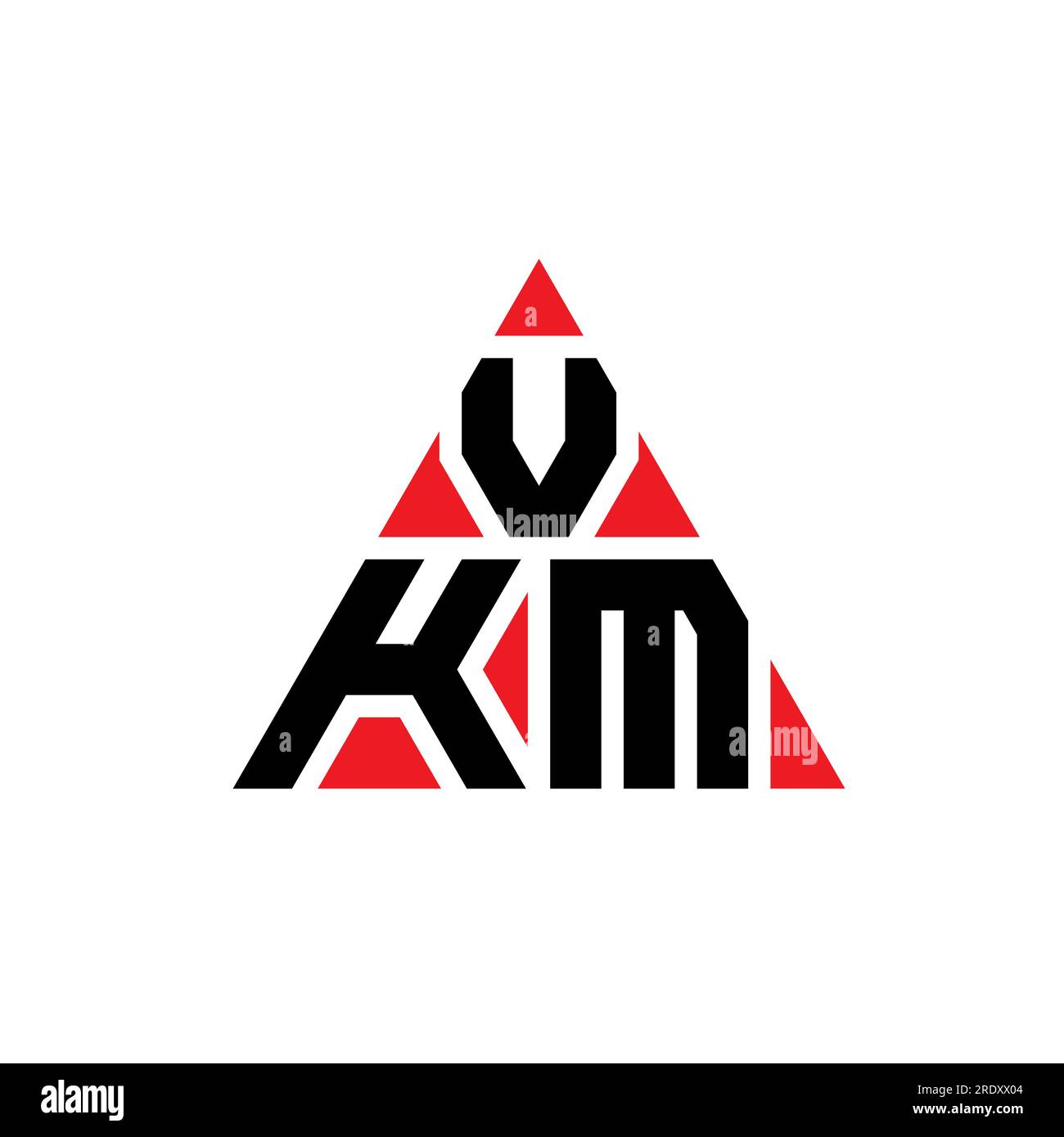 VKM triangle letter logo design with triangle shape. VKM triangle logo ...