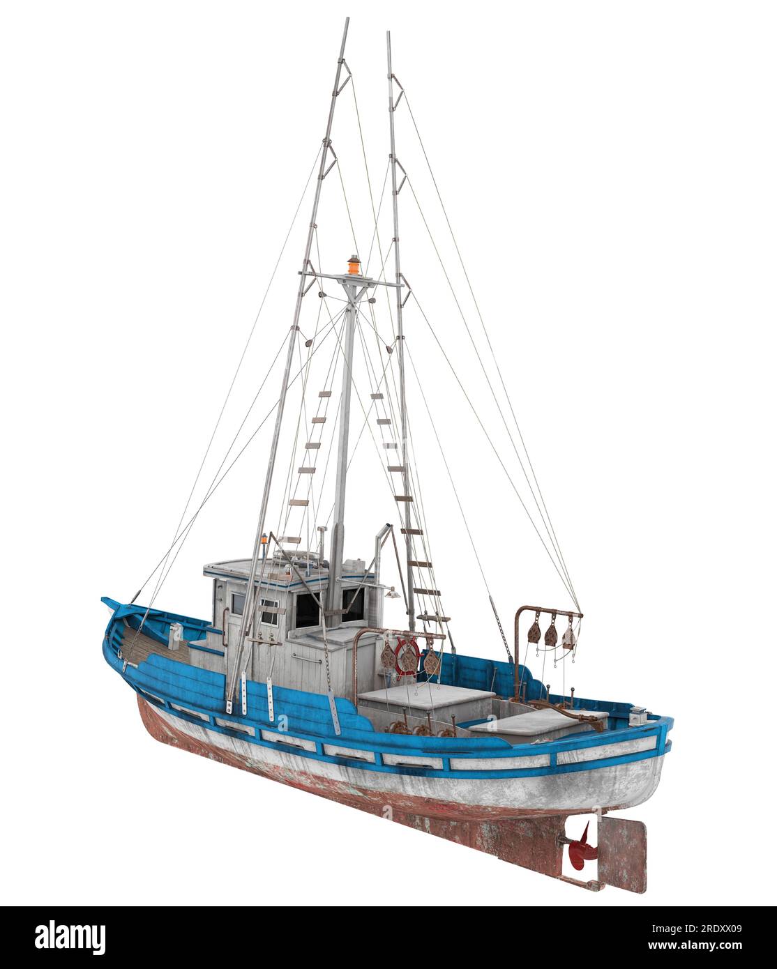 Fishing Ship Isolated Stock Photo - Alamy
