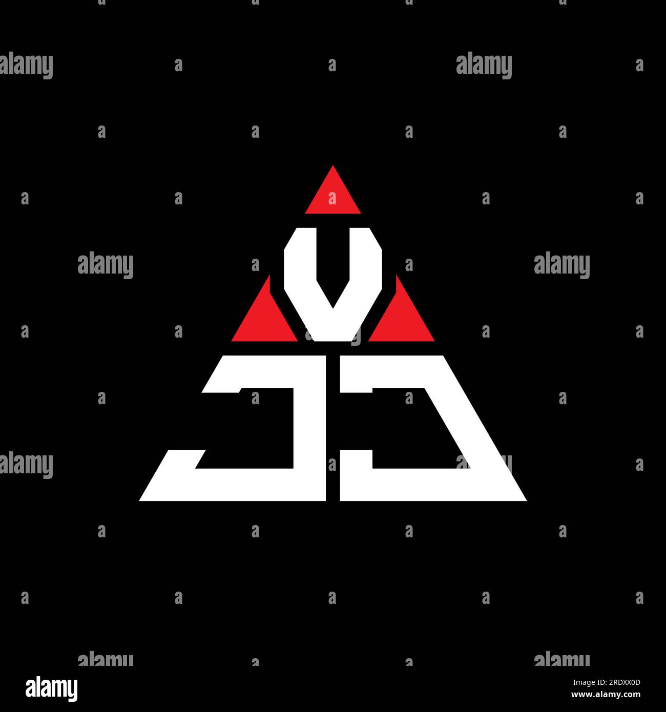 VJJ triangle letter logo design with triangle shape. VJJ triangle logo ...