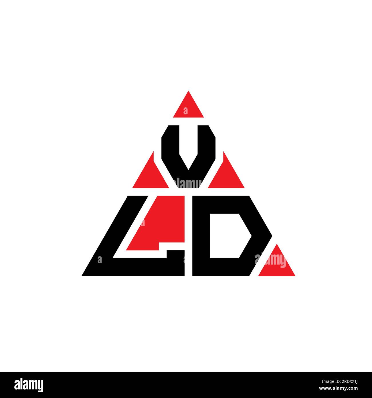 VLD triangle letter logo design with triangle shape. VLD triangle logo ...