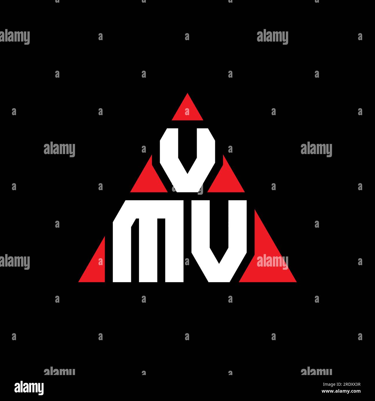 VMV triangle letter logo design with triangle shape. VMV triangle logo ...