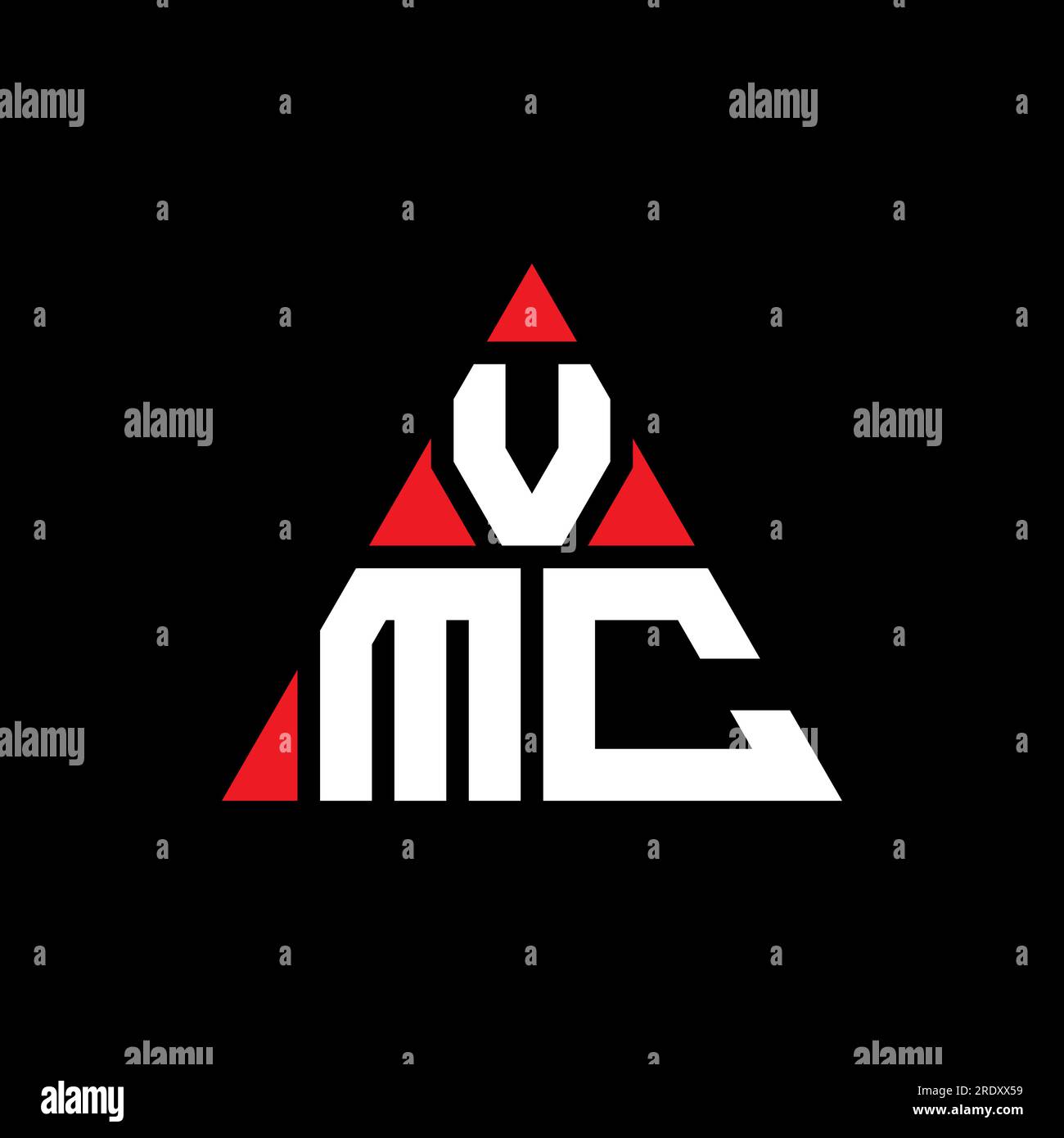 VMC triangle letter logo design with triangle shape. VMC triangle logo ...