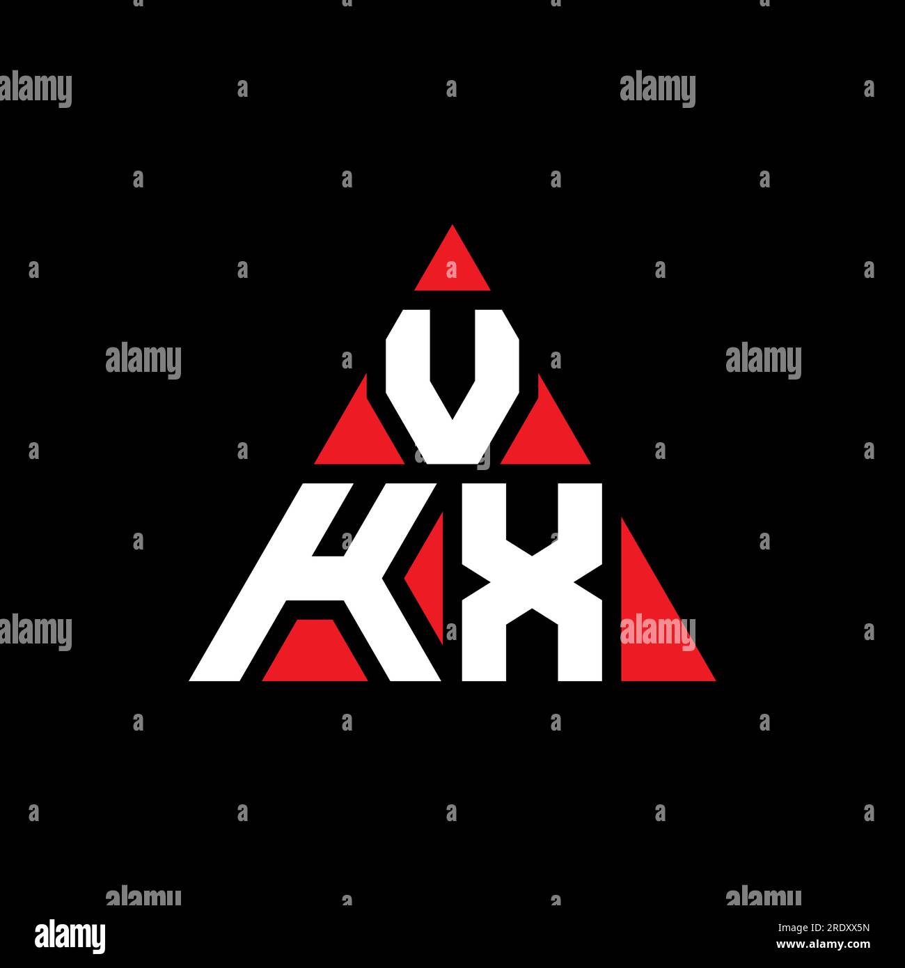 VKX triangle letter logo design with triangle shape. VKX triangle logo ...