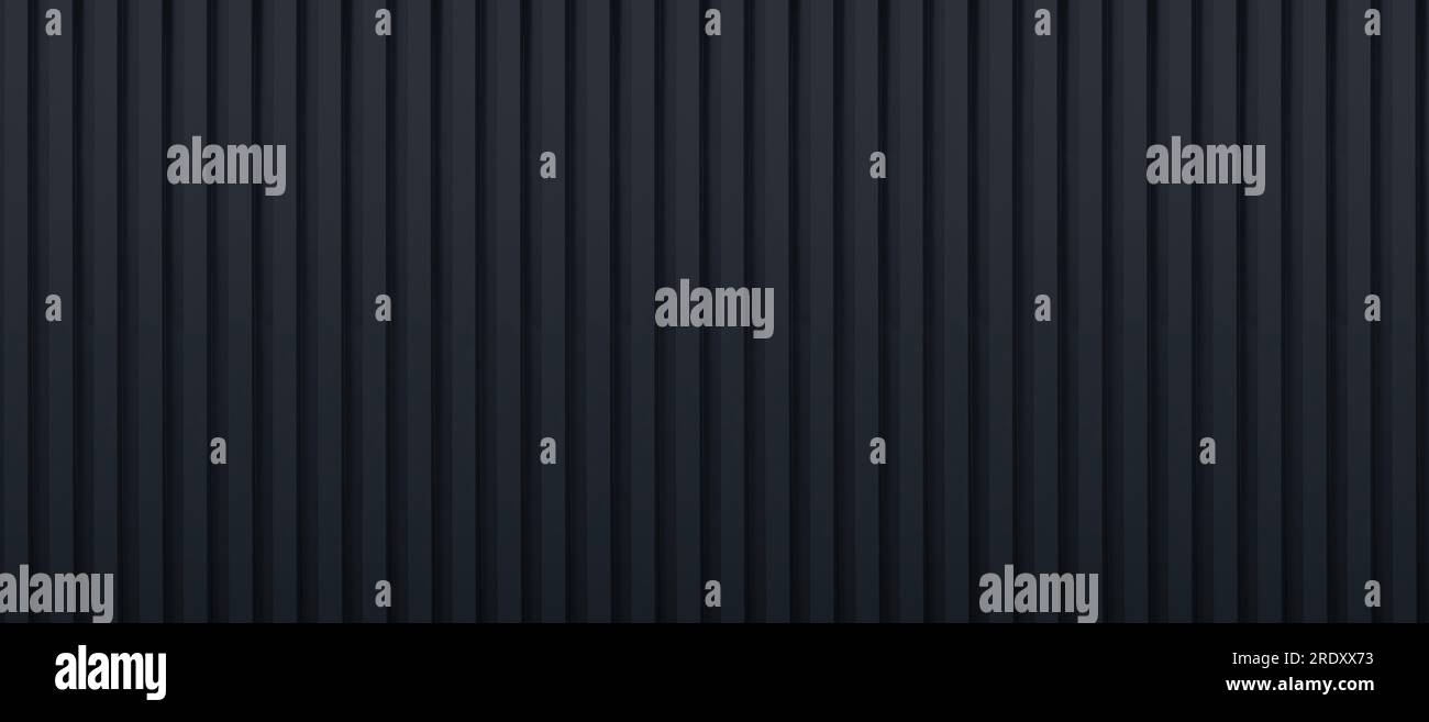 black metal siding fence striped background Stock Photo - Alamy