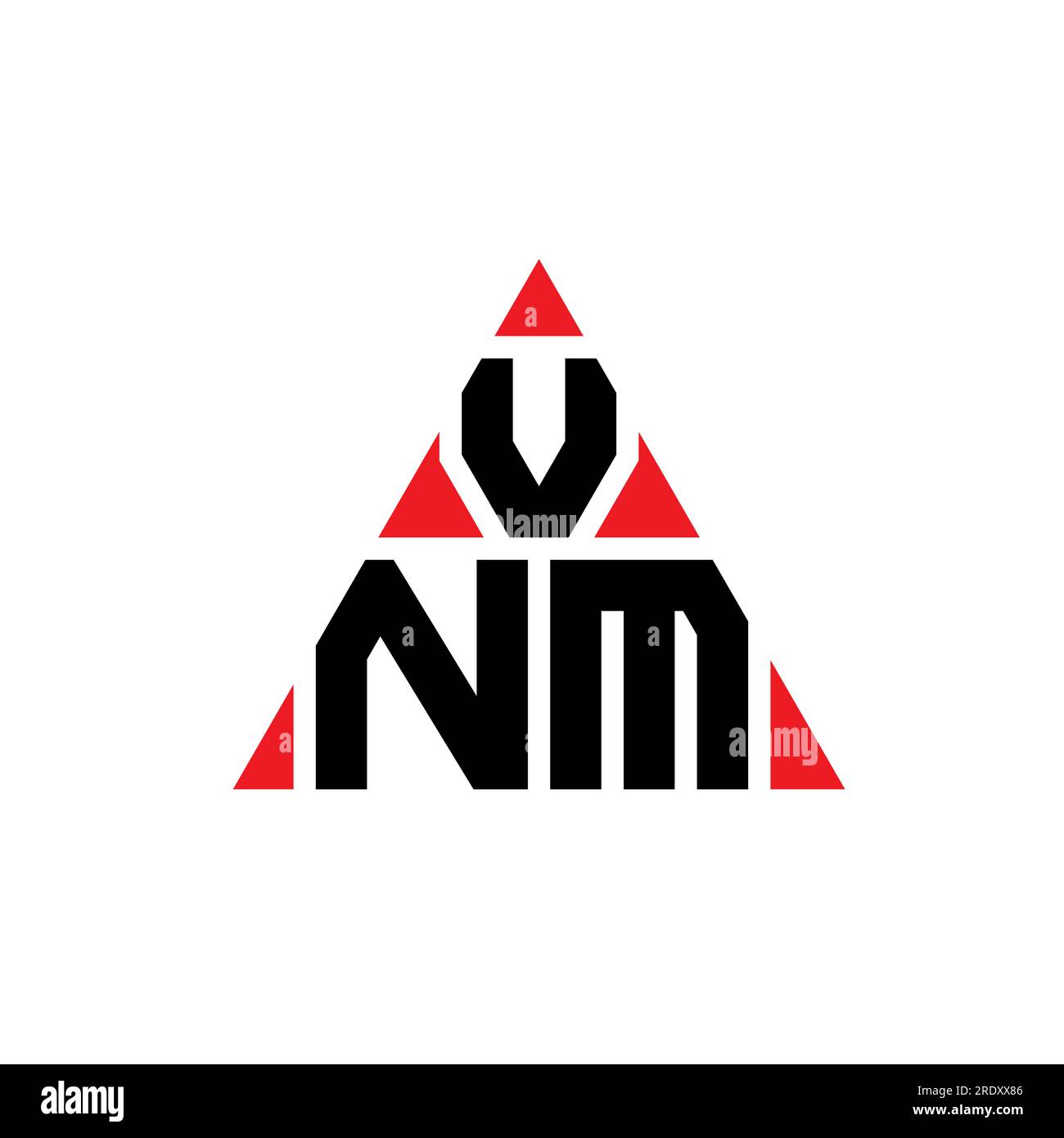 VNM triangle letter logo design with triangle shape. VNM triangle logo ...