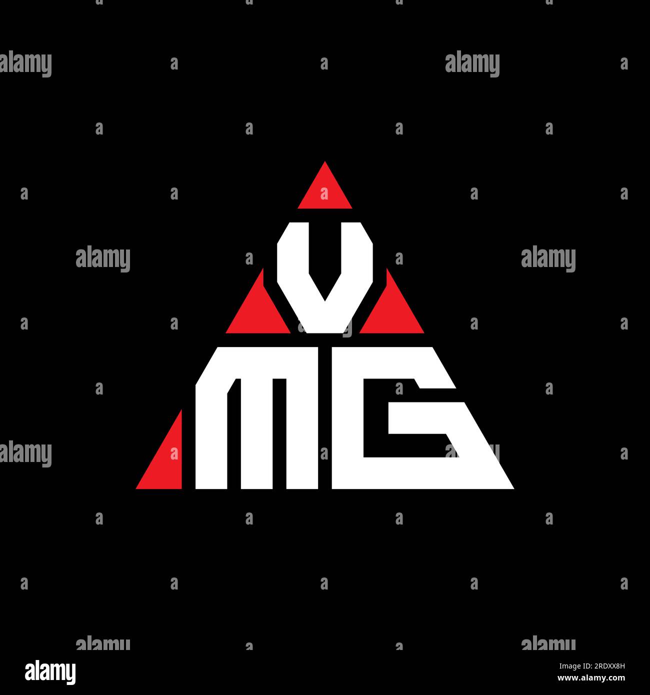 VMG triangle letter logo design with triangle shape. VMG triangle logo ...