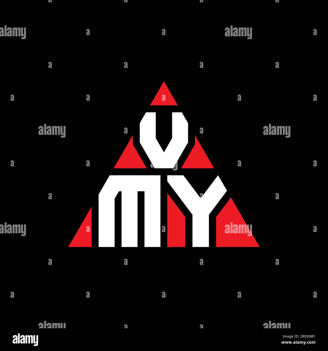 VMY triangle letter logo design with triangle shape. VMY triangle logo ...