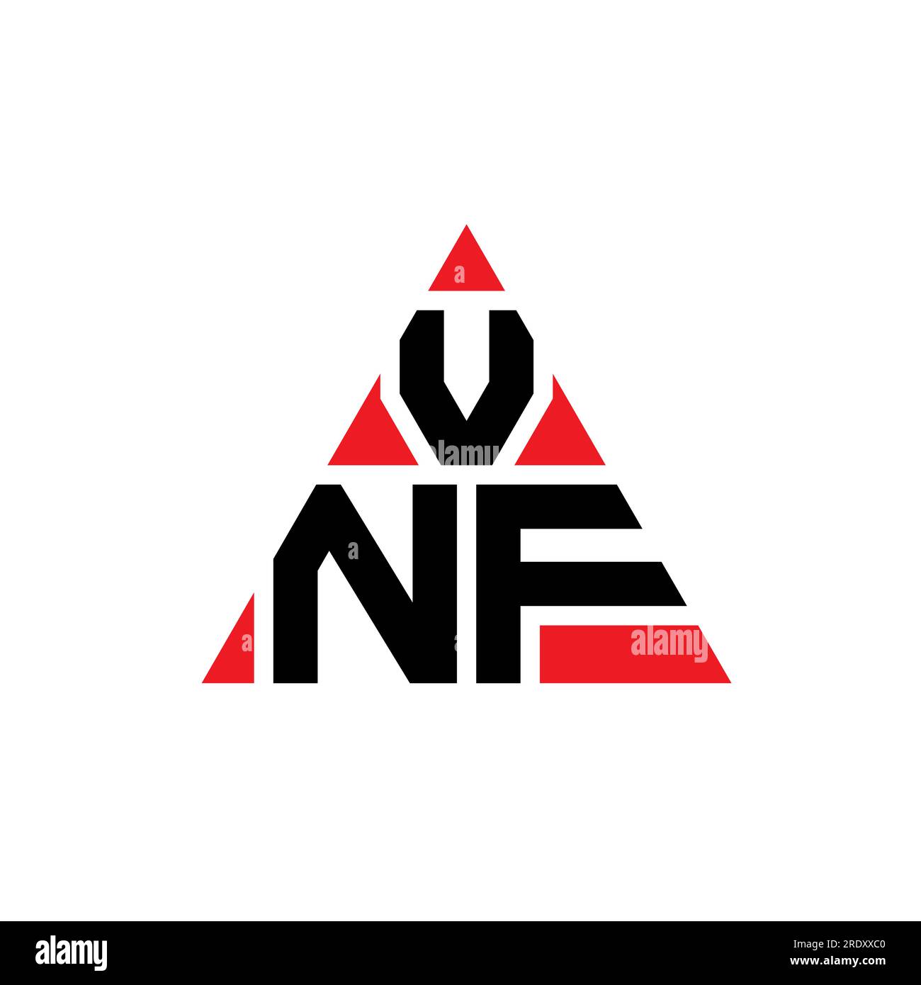 VNF triangle letter logo design with triangle shape. VNF triangle logo ...