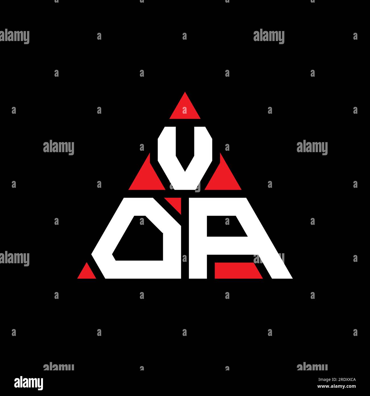 VOA triangle letter logo design with triangle shape. VOA triangle logo ...
