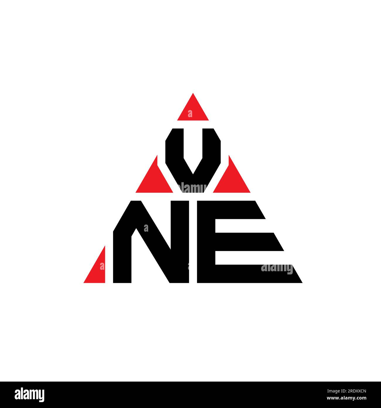 VNE triangle letter logo design with triangle shape. VNE triangle logo ...