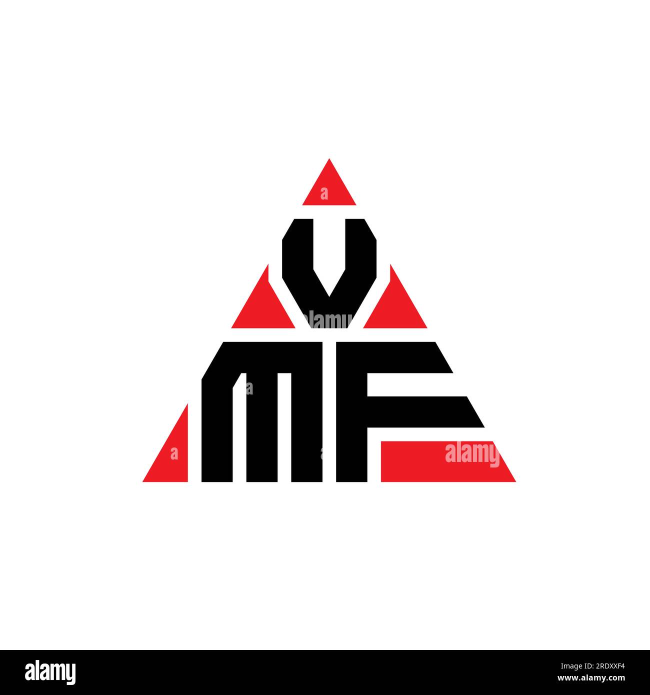 VMF triangle letter logo design with triangle shape. VMF triangle logo design monogram. VMF ...